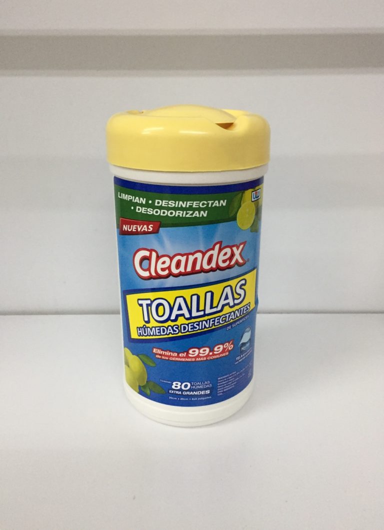 z Toallas desinfectantes Cleandex, bote con 80 toallas. | SUPERLIMPIO ...